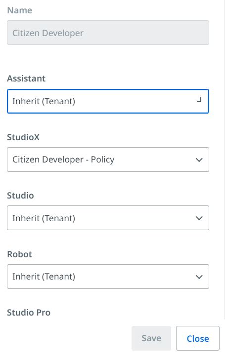 Block Users Through Automation Ops Policy For Create Unattended Robot