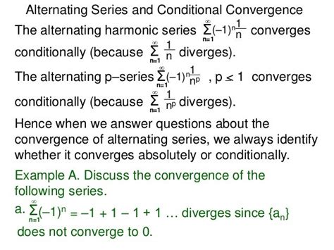 26 Alternating Series And Conditional Convergence X