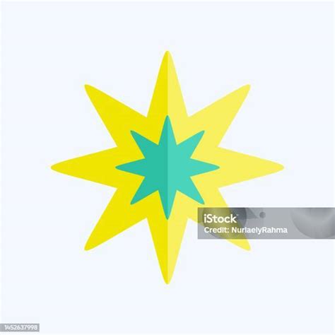 Icon Eight Pointed Star Related To Stars Symbol Flat Style Simple