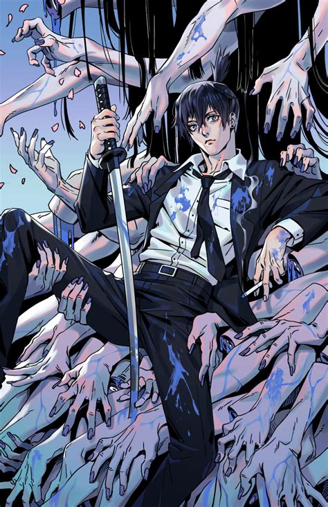 Hayakawa Aki And Ghost Devil Chainsaw Man Drawn By Irahi Danbooru