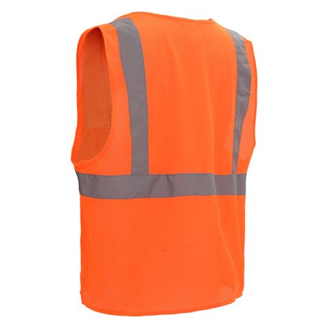 Orange Class 2 Mesh Vest Silver Stripes 1004 Safety Mart