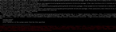 Error Not All Required Packages Are Installed To Use This Pipeline
