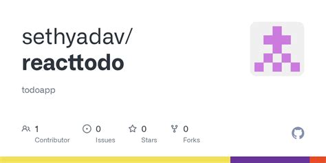Github Sethyadavreacttodo Todoapp