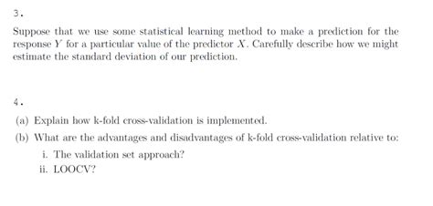 Solved Suppose That We Use Some Statistical Learning Method Chegg