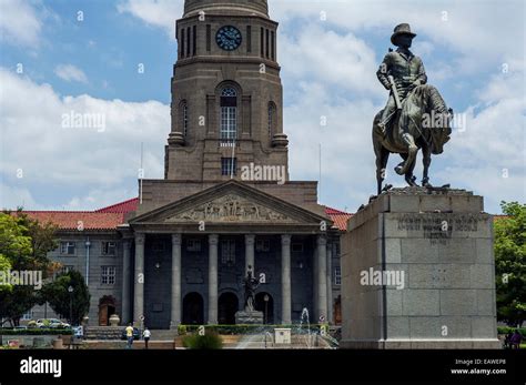 A Statue Of Andries Pretorius In Front Of The City Hall Of Pretoria