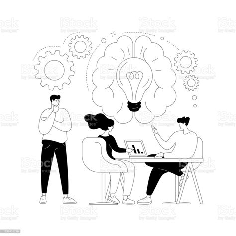 Brainstorming Abstract Concept Vector Illustration Stock Illustration