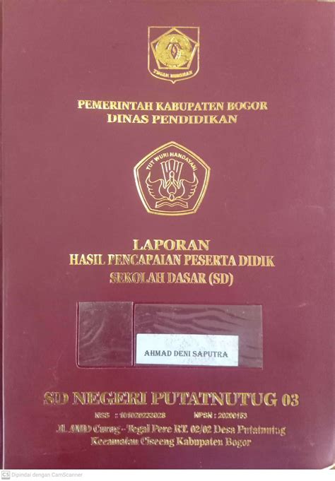 Sampul Rapot Siplah