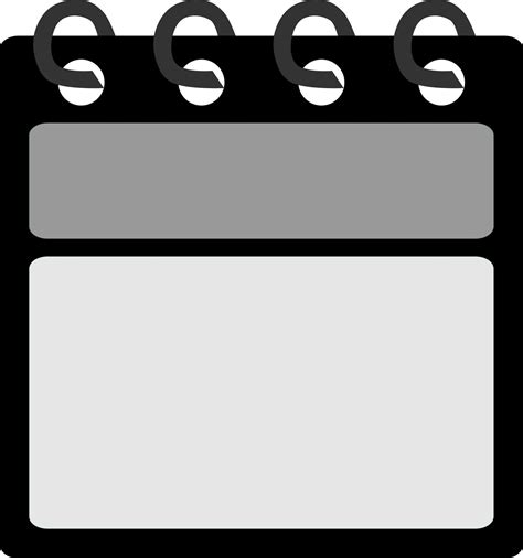 Flat Icon Calendar Month Vector Illustration Color Banner Blank Date