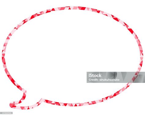 Stained Glass Style Speech Bubble Triangular Pattern Round Shape Stock