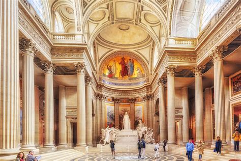 파리의 판테온 내부 프랑스의 위대한 사람들을위한 프랑스 무덤의 내부 건축에 대한 스톡 사진 및 기타 이미지 건축 고대의 관광 Istock