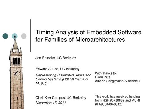 Ppt Timing Analysis Of Embedded Software For Families Of Microarchitectures Powerpoint