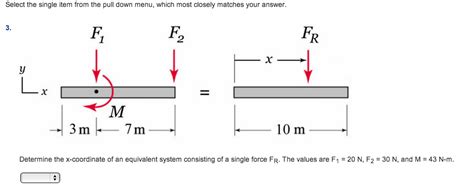 Solved Determine The X Coordinate Of An Equivalent System