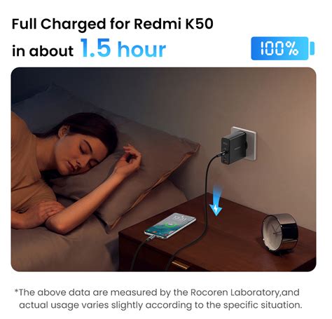 Rocoren PD W LED Display USB Type C Cable A Quick Charge Fast Charging Charger For Xiaomi