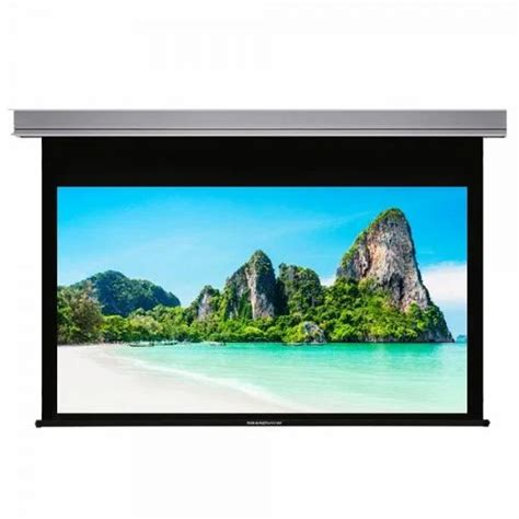 White Projector Motorised Screen 92 Diagonal At Rs 14500 In Faridabad