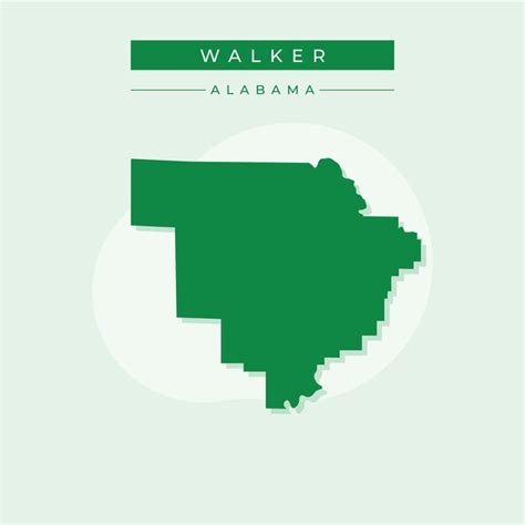 Premium Vector Vector Illustration Vector Of Walker Map Alabama