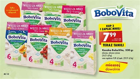 Promocja Kaszka mleczno ryżowa banan bobovita w Biedronka