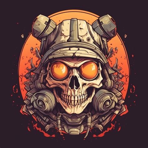 Premium Ai Image Robot Head Vector Tshirt Design