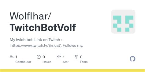 Github Wolfihartwitchbotvolf My Twich Bot Link On Twitch
