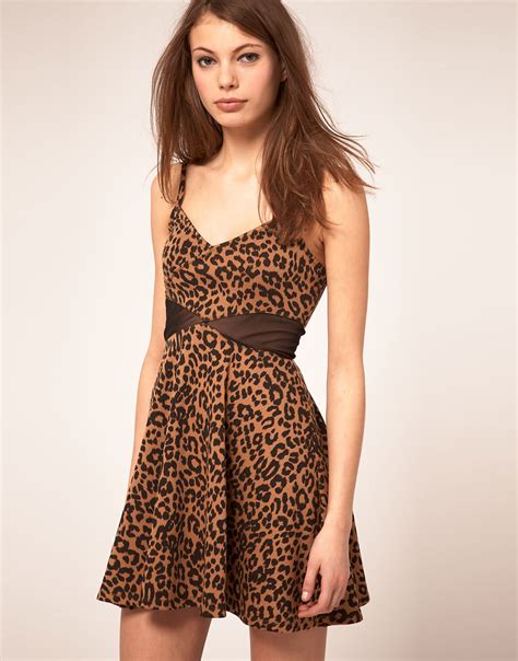 Lyst Asos Collection Asos Skater Dress In Leopard Print