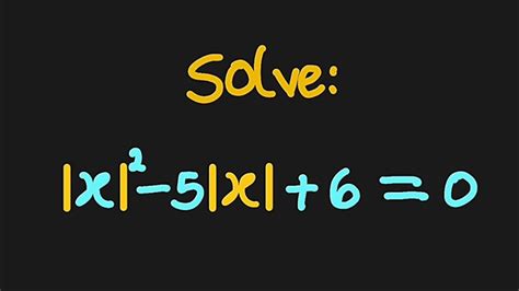 Absolute Value Quadratic Equation Youtube
