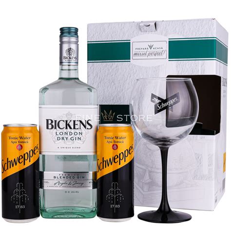 Bickens London Dry Gin Cu 2 Schweppes Si Pahar 1L Gin | FineStore
