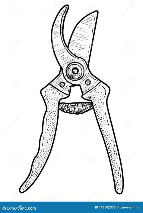 Pruning Shears Drawing