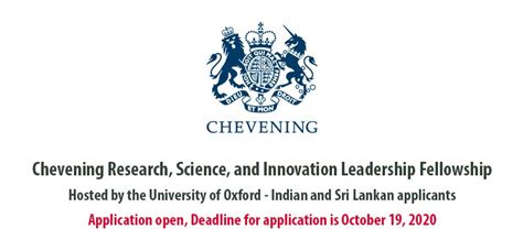 Chevening Research Science And Innovation Leadership Fellowship