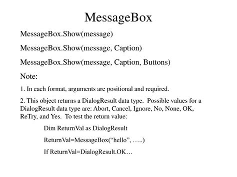 Ppt Vb Net User Interface Controls Powerpoint Presentation Free