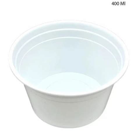 400 Ml Round White Container At ₹ 3 80 Piece Plastic Round Container