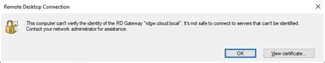 Remote Desktop Gateway Server Or Configuration