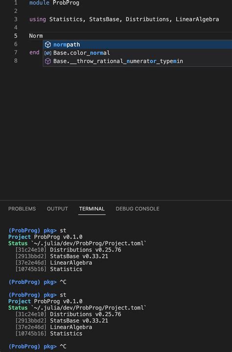 Vscode Is Only Showing Autocomplete And Documentation For Base Functions Issue Julia