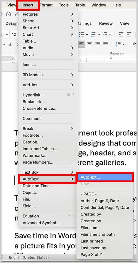 How To Use Autotext In Word For Mac