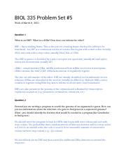 Biol Problem Set LC Docx BIOL Problem Set Week Of March Question