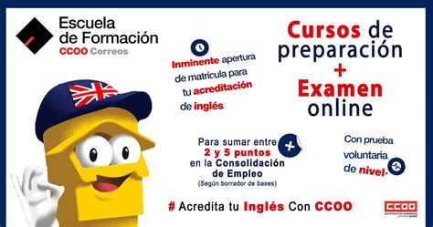 Escuela de Formación: acreditación de inglés | Escuela de Formación CCOO Correos