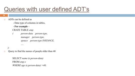 Object Relational Database Management System Pptx Databases Computer Software And Applications