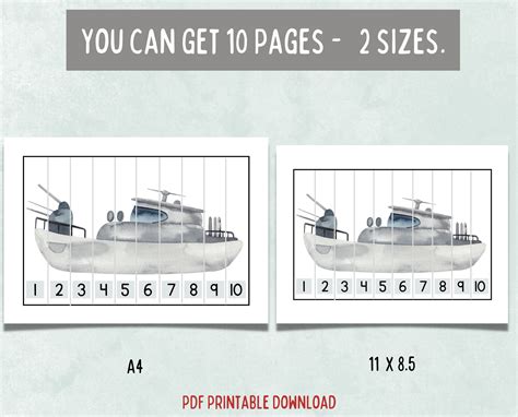 Number Sequencing Puzzles Number Sequencing 1 To 10 Preschool Transport Puzzle Kindergarten