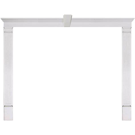 Decorative Garage Door Trim Kit With Crosshead And Fluted Pilasters
