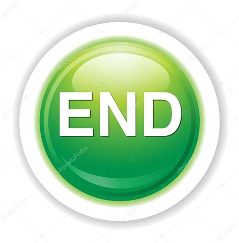 End Button Icon Stock Vector By Sarahdesign