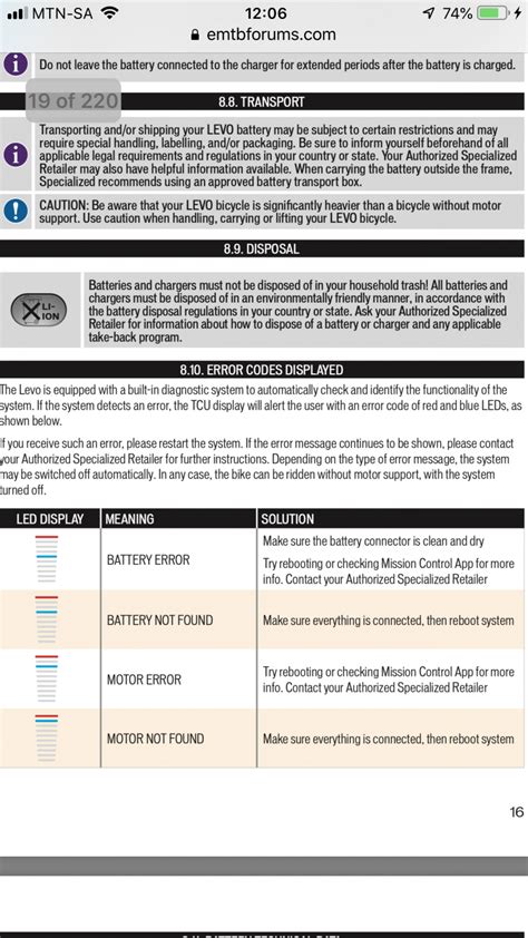 Levo Light Errors EMTB Forums