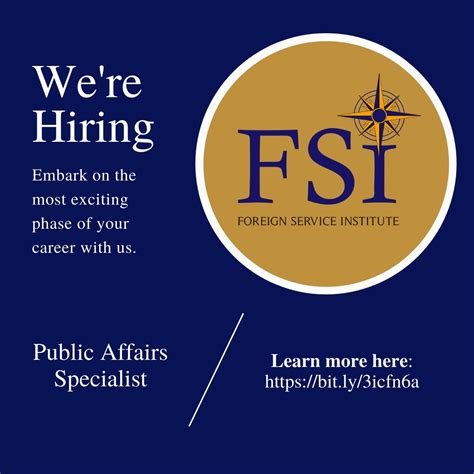 Foreign Service Institute On Linkedin Last Day To Apply The Foreign