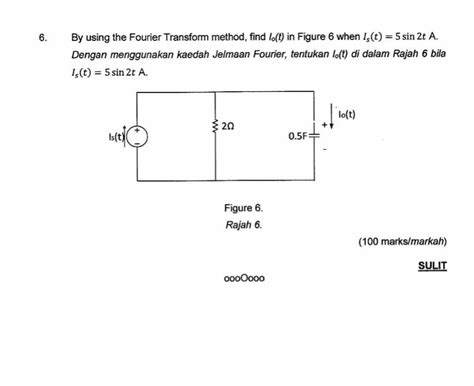 Solved By Using The Fourier Transform Method Find Io T In Chegg