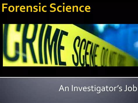 Forensic Science Powerpoint Pptx