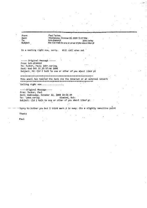 Paul Tucker Bob Diamond Correspondence Documentcloud