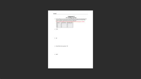 Solved Cis 410 Assignment 3 Cpu Scheduling Algorithms 1 For