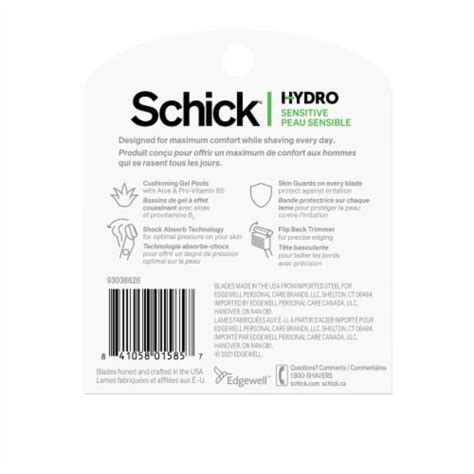 Schick Hydro Sensitive Mens Razor Blade Refills 8 Ct Kroger