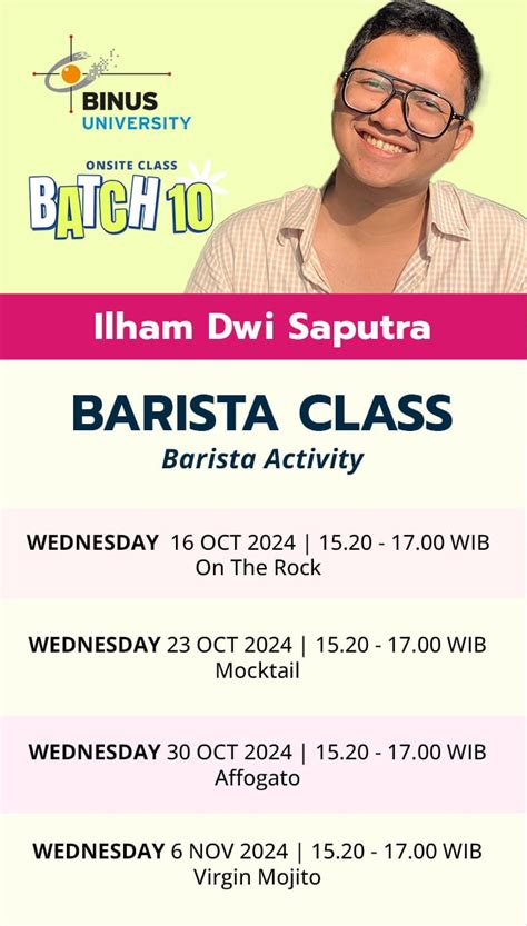 Binus Barista Class Batch 10 Sangsang Univ Indonesia