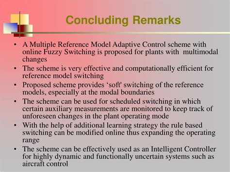 Ppt A Fuzzy Logic Based Multiple Reference Model Adaptive Control Mrmac Powerpoint