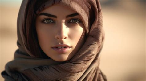 Premium Ai Image A Woman In A Hijab With A Scarf On Her Head