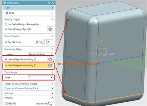 Siemens Nx How To Use Draft Body Command Mechanicaleng Blog