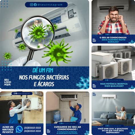 Posts para Ar Condicionado Pack Canva 30 Artes EditÃƒÆÃâÃƒâ